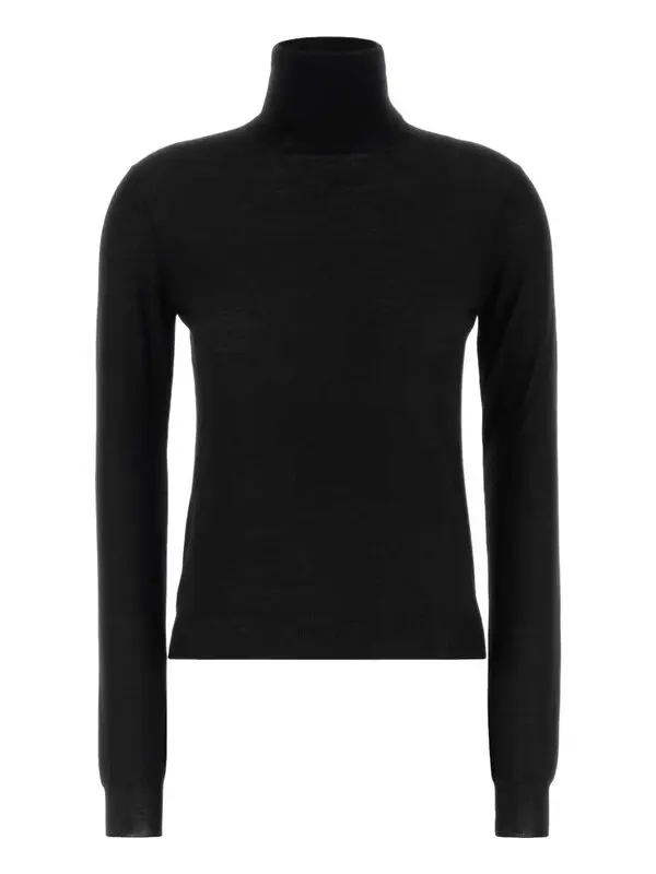 Prada Long-sleeved High-neck Jumper - Black