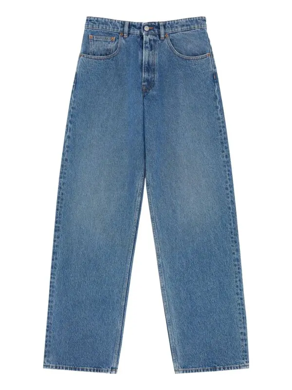 MAISON MARGIELA Wide-leg Jeans With Distressed Finish - Blue
