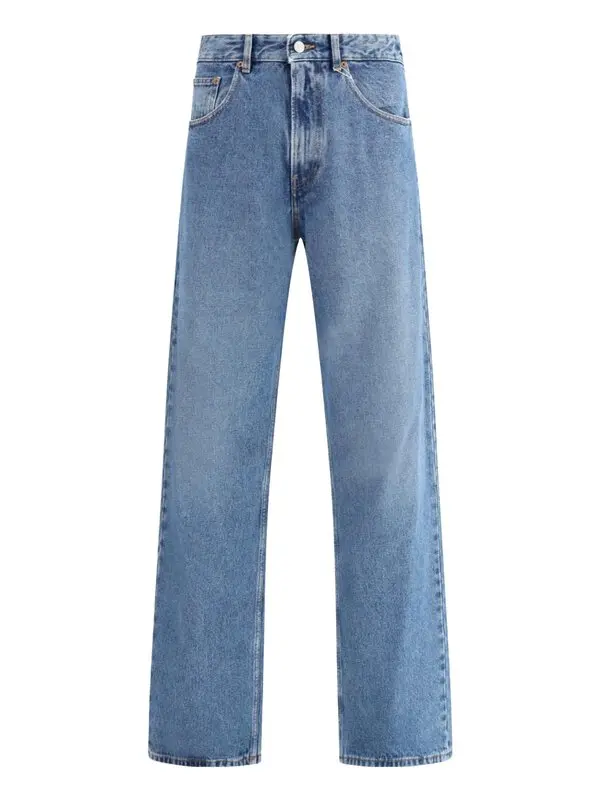 MAISON MARGIELA Logo Patch Straight-leg Jeans - Blue