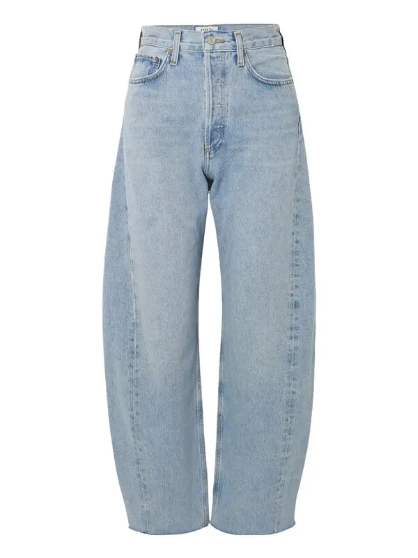 AGOLDE High-waisted Denim Trousers - Blue