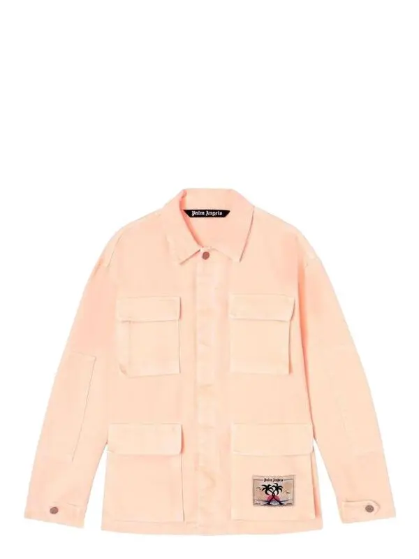 Palm Angels Oversized Denim Workwear Jacket - Nude