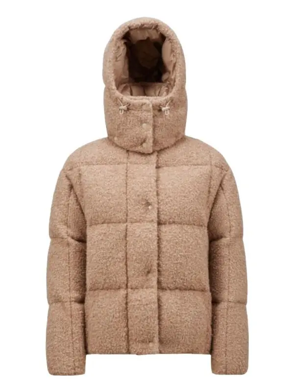 Moncler Paranas Hooded Short Puffer Jacket - Beige