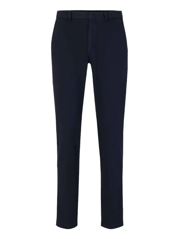 Hugo Boss Straight-leg Tailored Trousers - Black