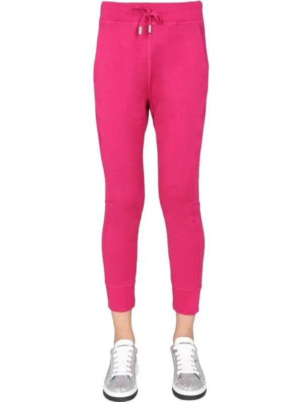 Dsquared2 Icon Logo Printed Track Pants - Pink