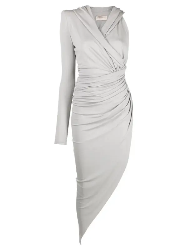 Alexandre Vauthier One-shoulder Asymmetrical Draped Dress - White