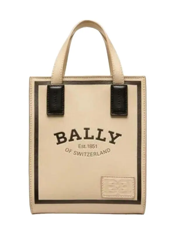 Bally Mini Logo-print Tote Bag - Nude