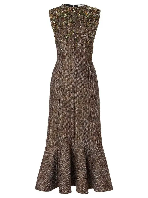 Fendi Multicolor Wool And Alpaca Dress - No