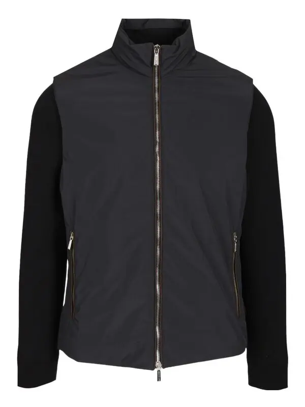 MOORER Evan H Stp Panelled Jacket - Blue