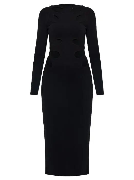 Cult Gaia Anaria Knitted Dress With Cut-outs - Black