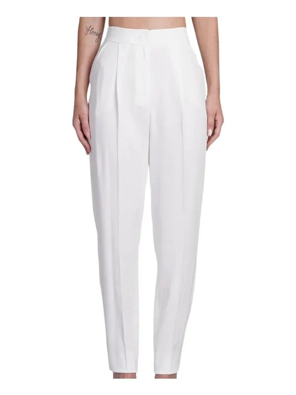 Emporio Armani Darted High-waist Trousers - White