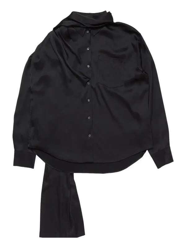 Acne Studios Layered Satin Blouse - Black