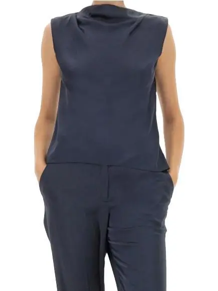 Theory Sleeveless Boatneck Top - Black