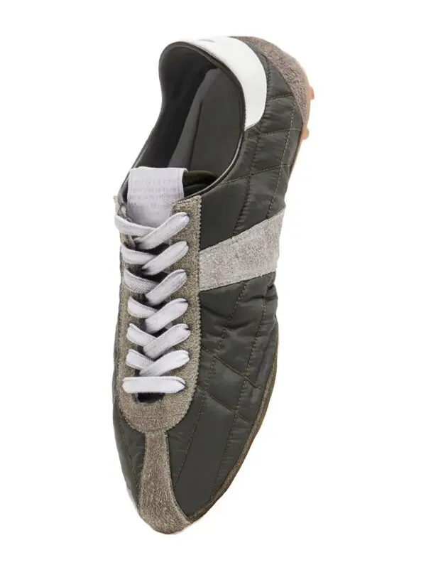 MAISON MARGIELA Quilted Low-top Sprinters - Dark Green And White