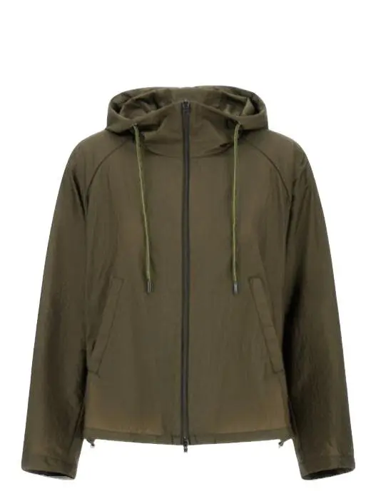 Herno Zip-up Hooded Jacket - Green