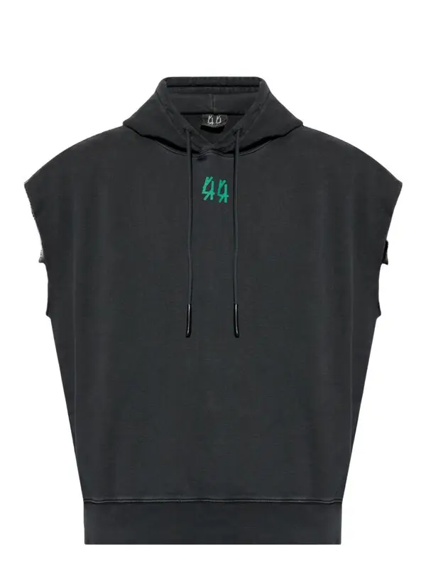 44 LABEL GROUP Hooded Sleeveless Vest - Grey