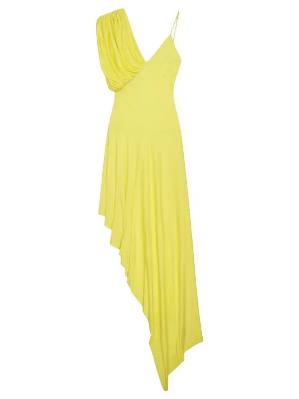 Stella McCartney One-shoulder Asymmetrical Dress - Yellow