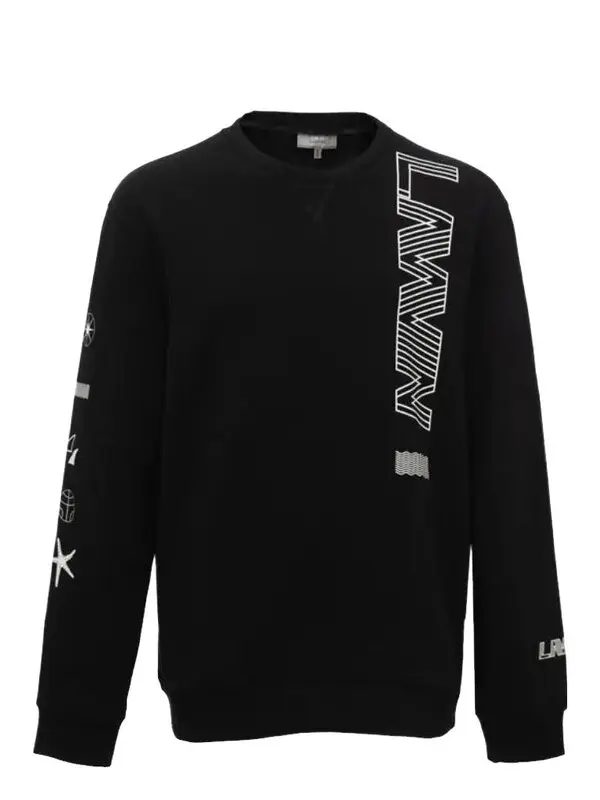 LANVIN Printed Crew Neck Sweater - Black