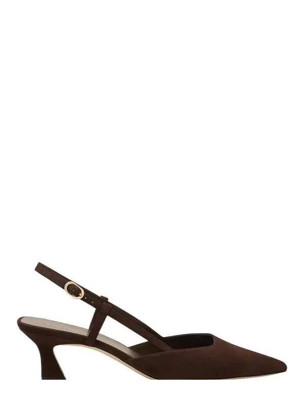 STUART WEITZMAN Vinnie 50 Slingback With Sculpted Heel - Black