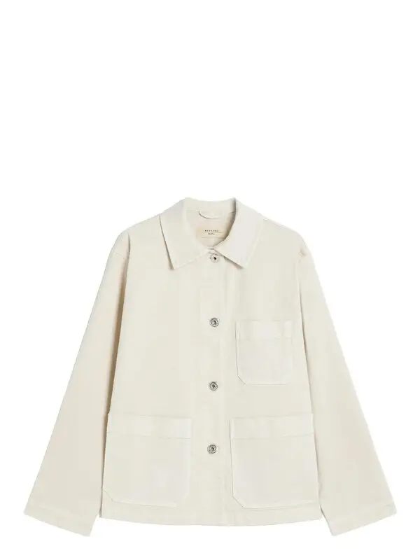 Max Mara Straight-fit Cotton Denim Jacket - Ivory