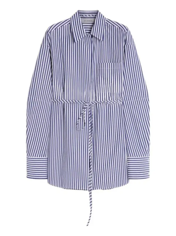 Sportmax Firma Striped Button-up Shirt - Purple