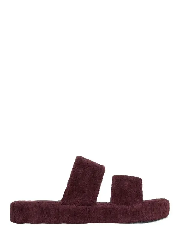 Celine Triomphe Open-toe Slippers - Red