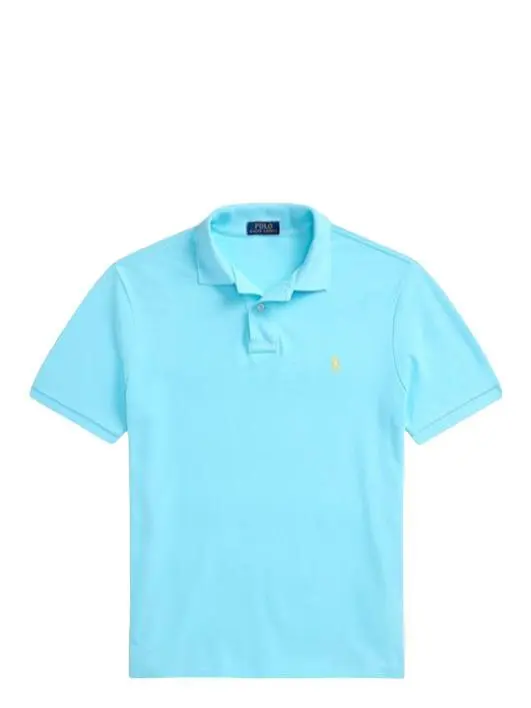 Polo Ralph Lauren Logo-embroidered Straight Hem Polo Shirt - Blue