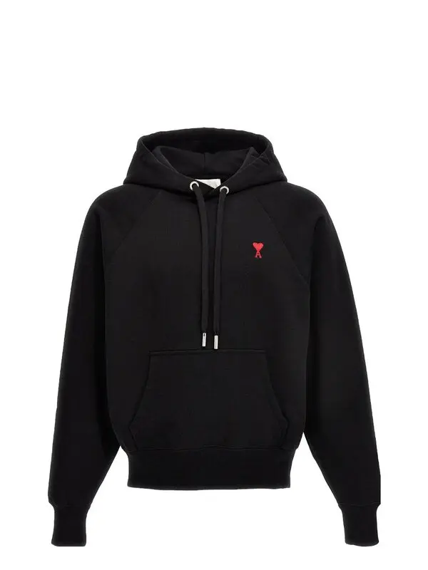 Ami De Coeur Drawstring Hoodie - Black