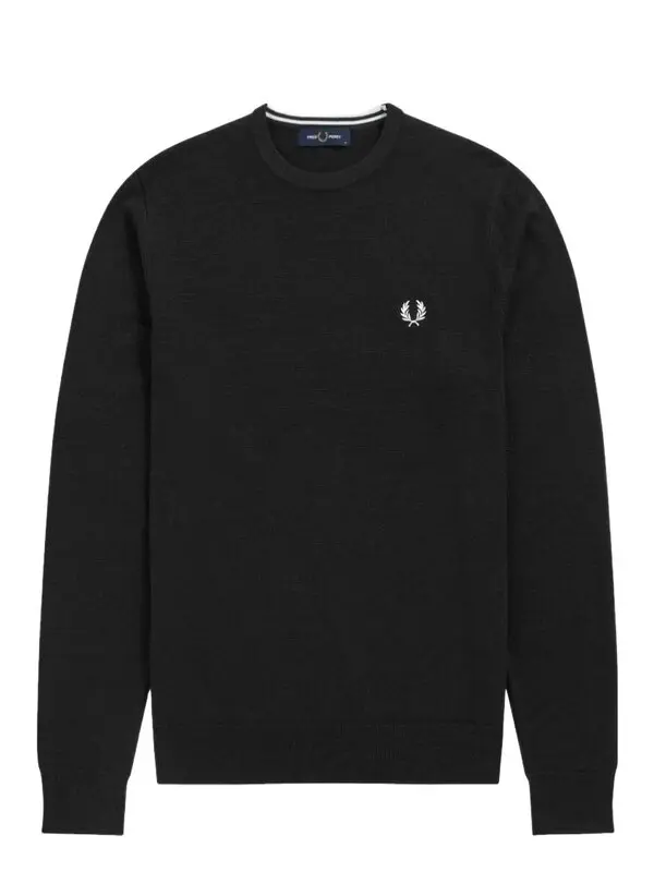 Fred Perry Embroidered Logo Jumper - Black