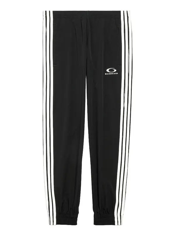 Balenciaga Loop Sports Logo Embroidered Track Pants - Black