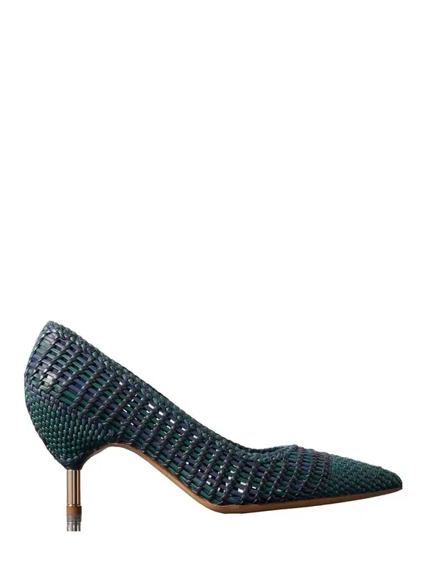 Gabriela Hearst Andres Woven Leather Pumps - Black