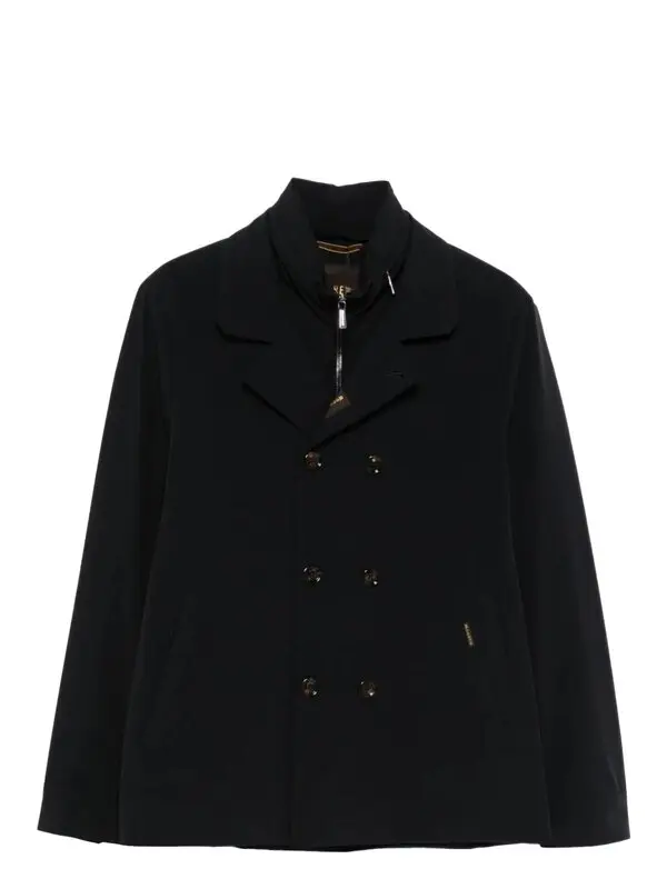 MOORER Volmer Kn Double Breasted Coat - Black