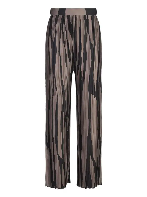 LANVIN Pleated Straight Leg Casual Pants - Marron Glace/black