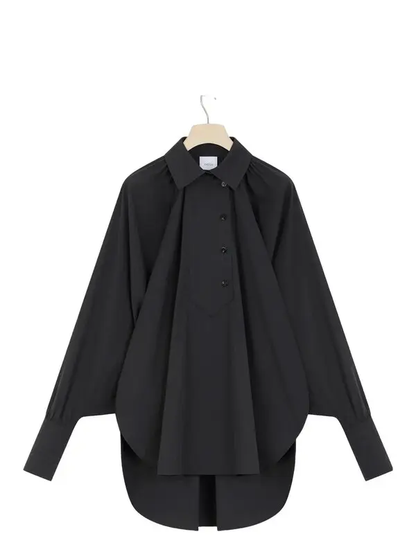 PATOU Artist Gathered Neckline Shirt - Black