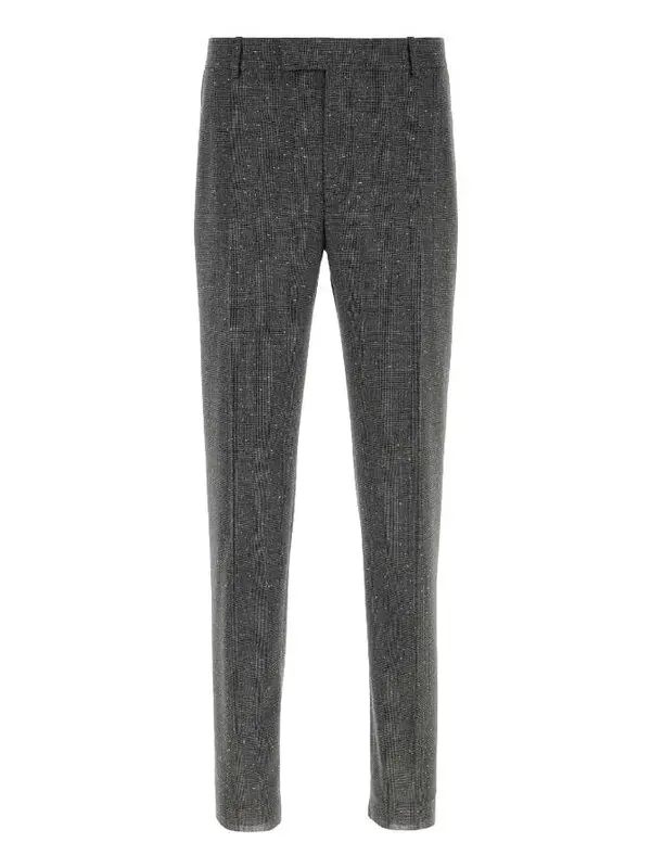 Alexander McQueen Embellished Cigarette Pants With Belt Loops - Black