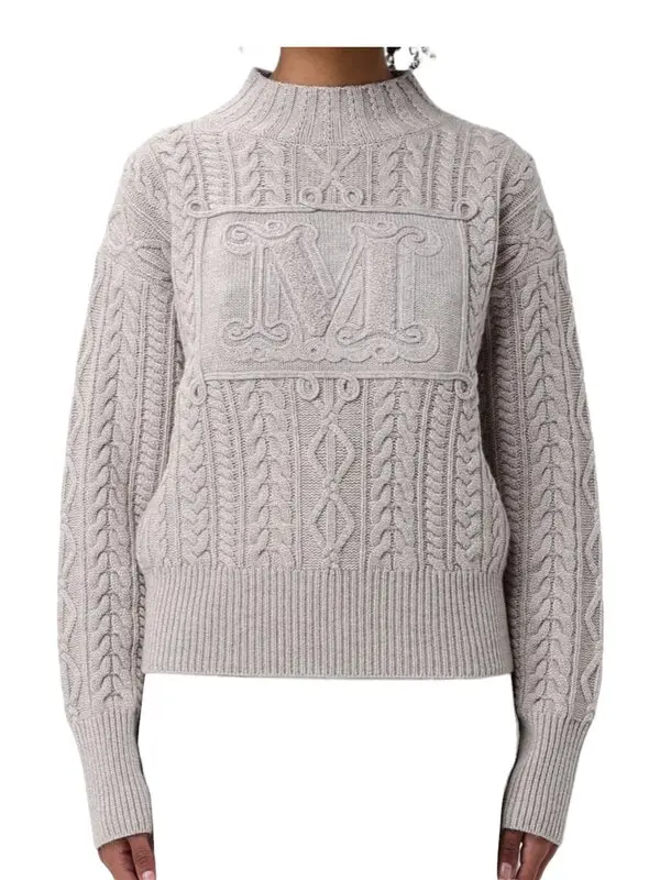 Max Mara Miranda Crewneck Knitted Jumper - Gray