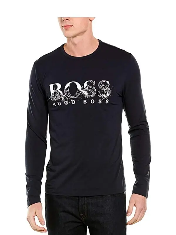 Hugo Boss Logo Details Long-sleeved T-shirt - Black