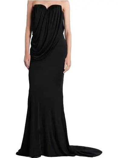 Giuseppe Di Morabito Strapless Draped Gown - Black