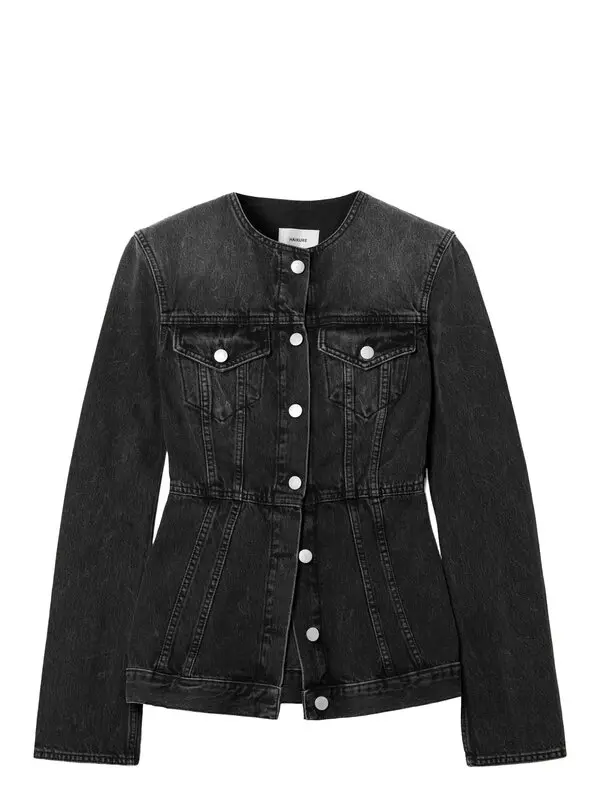 HAIKURE Paneled Denim Jacket - Black