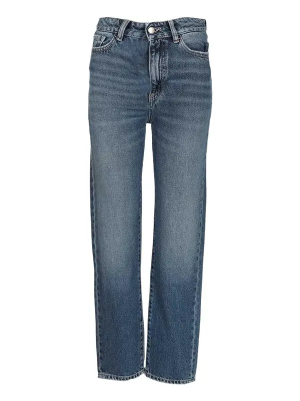 ICON DENIM LOS ANGELES Rory High-waisted Straight-leg Jeans - Blue
