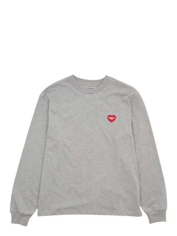 Carhartt Work In Progress Heart Logo Long Sleeve T-shirt - Grey