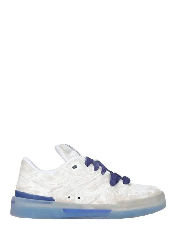 Dolce & Gabbana Roma Lace-up Sneakers With Abstract Print - White