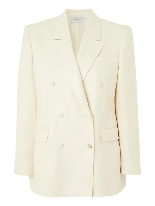 Gabriela Hearst Long Sleeved Double Breasted Blazer - Ivory