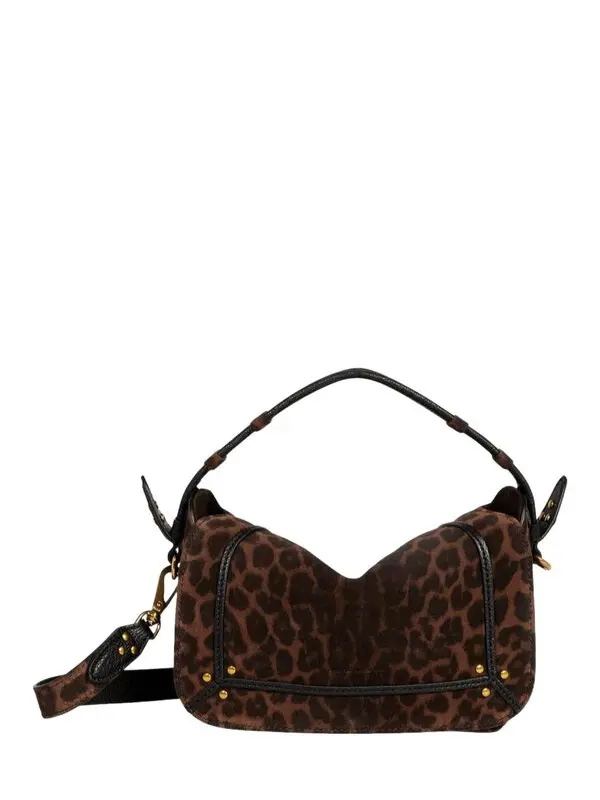 Jérôme Dreyfuss Leopard Print Shoulder Bag - Black