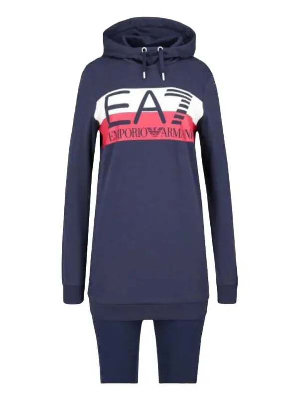 EA7 Logo Sports Suit - Blue