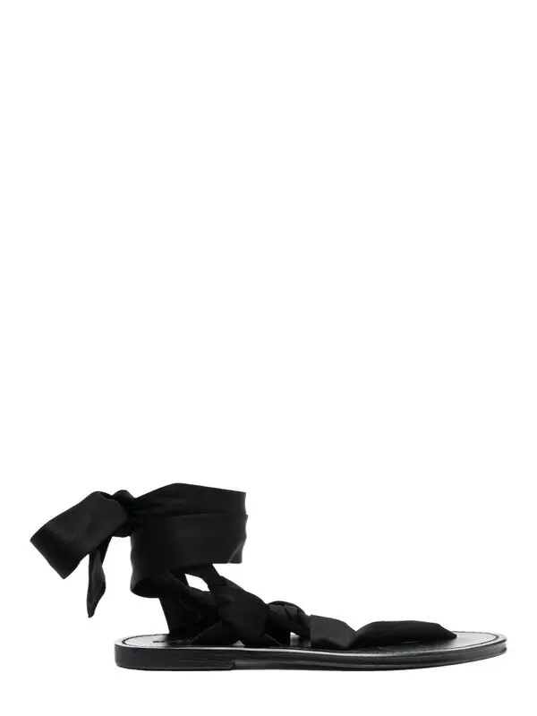 Saint Laurent Nolan Wrap Sandals - Black