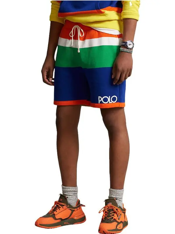 Polo Ralph Lauren Striped Logo Drawstring Shorts - Brown