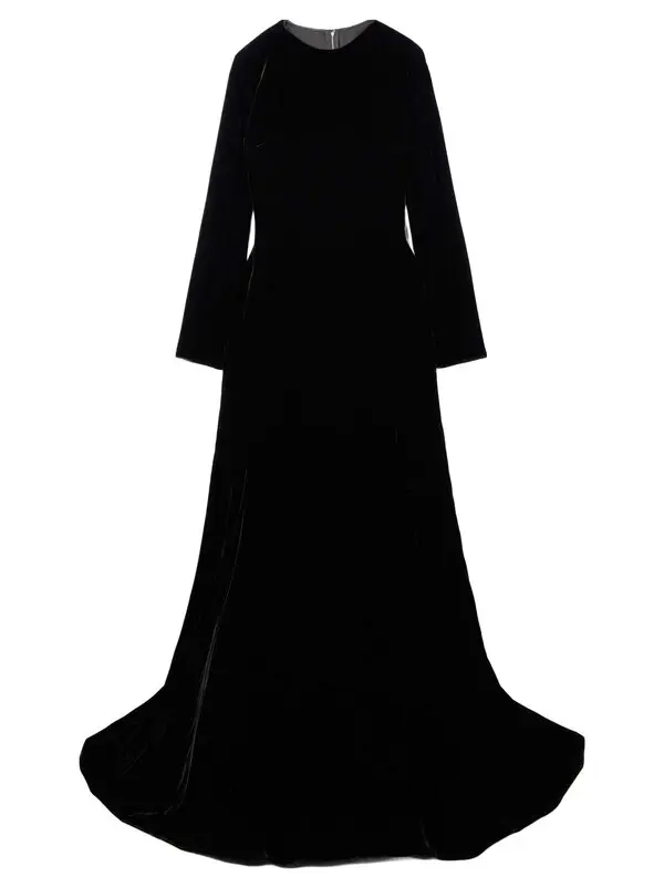 Dolce & Gabbana Velvet Maxi Dress - Black