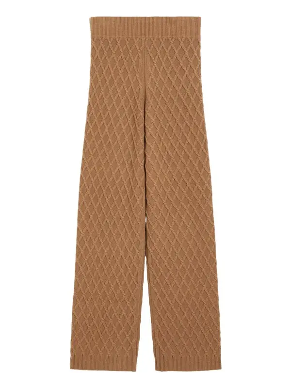 Max Mara Long Knit Trousers - Camel