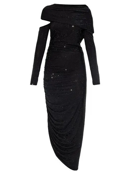 Cult Gaia Off-the-shoulder Ruched Gown - Black