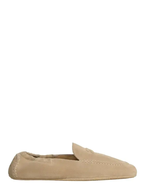Celine Adam Loafers In Suede Calfskin - Beige